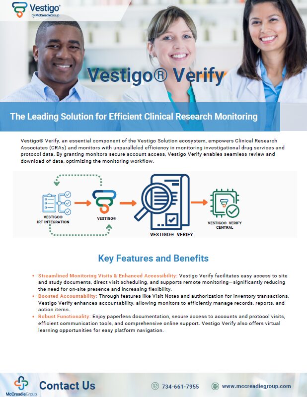 Vestigo® Verify | Remote Monitoring for Clinical Trials